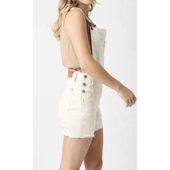 Judy Blue | Jeans | New Judy Blue Judy Blue Ecru Destroy Overall Shorts ...